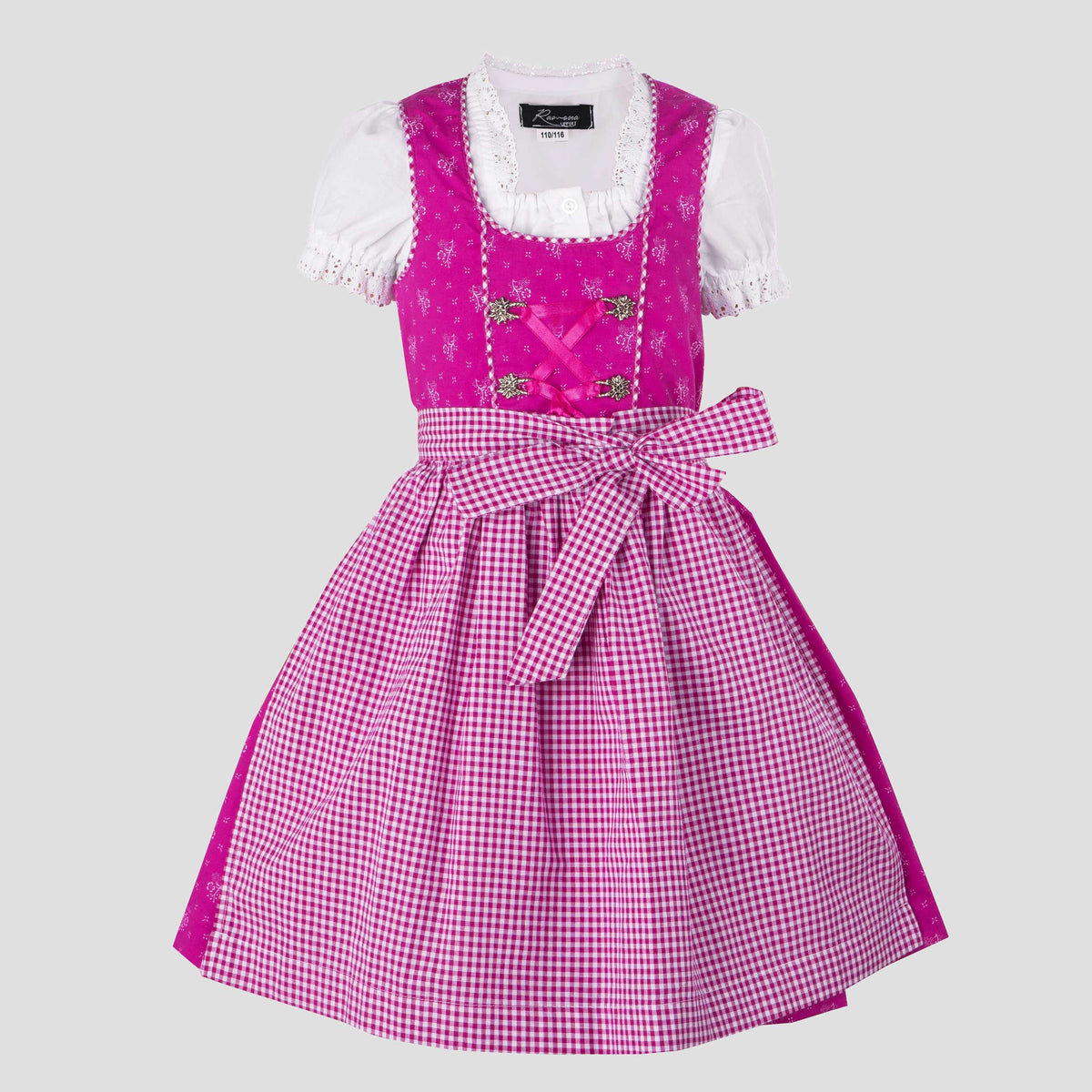Kinderdirndl Fee in Pink – 3-teiliges Trachtenset für Mädchen | Lapeya ...